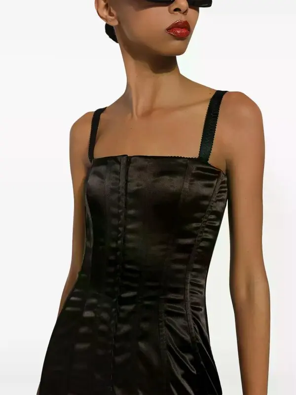 Dolce & Gabbana Strapless Satin Mini Dress