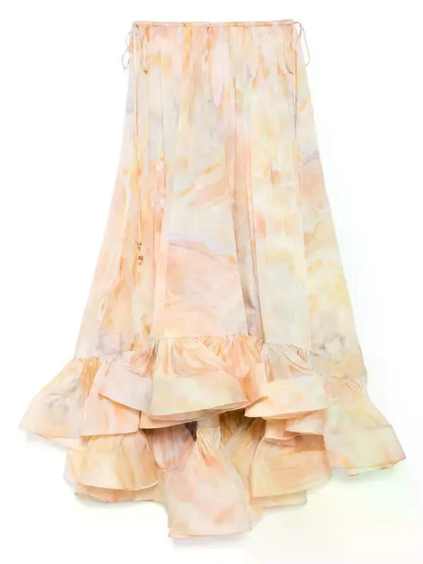 Zimmermann Flounce Maxi Skirt - Yellow