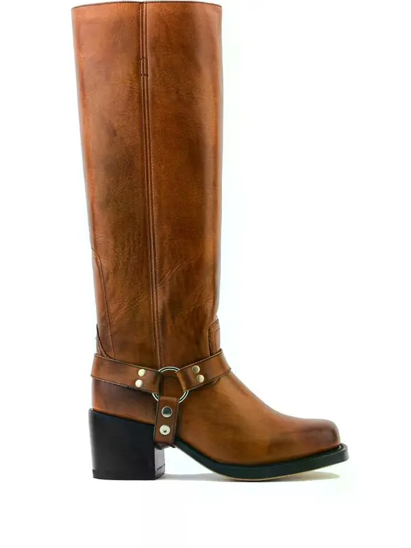 PAUL WARMER Leather Knee-length Boots