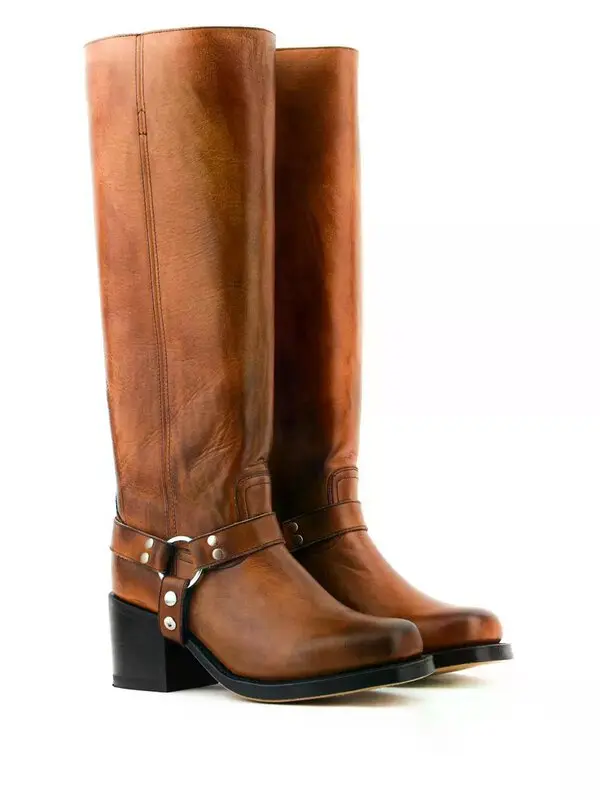 PAUL WARMER Leather Knee-length Boots