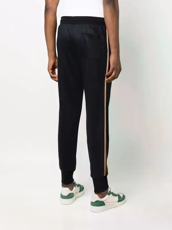 Paul Smith Side-stripe Tapered Track Pants - Blue