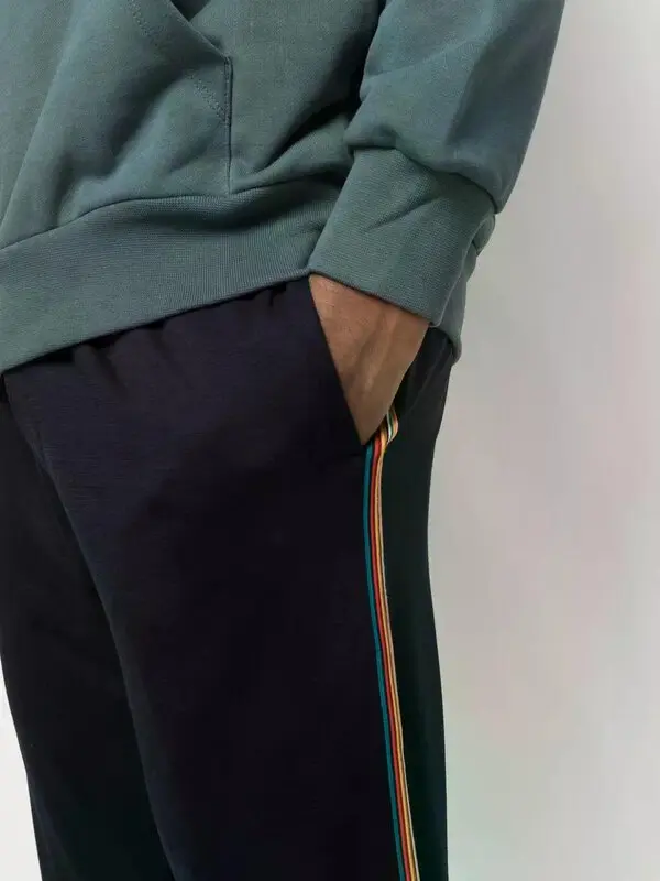 Paul Smith Side-stripe Tapered Track Pants - Blue