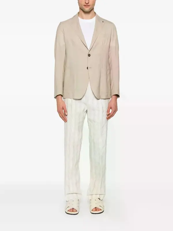 Tagliatore Single-breasted Patch-pocket Jacket - Neutrals