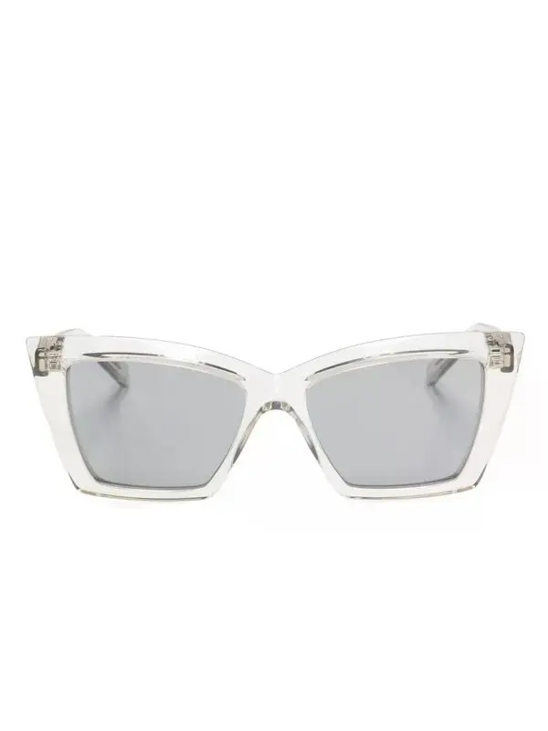 Saint Laurent Butterfly-frame Sunglasses - Neutrals