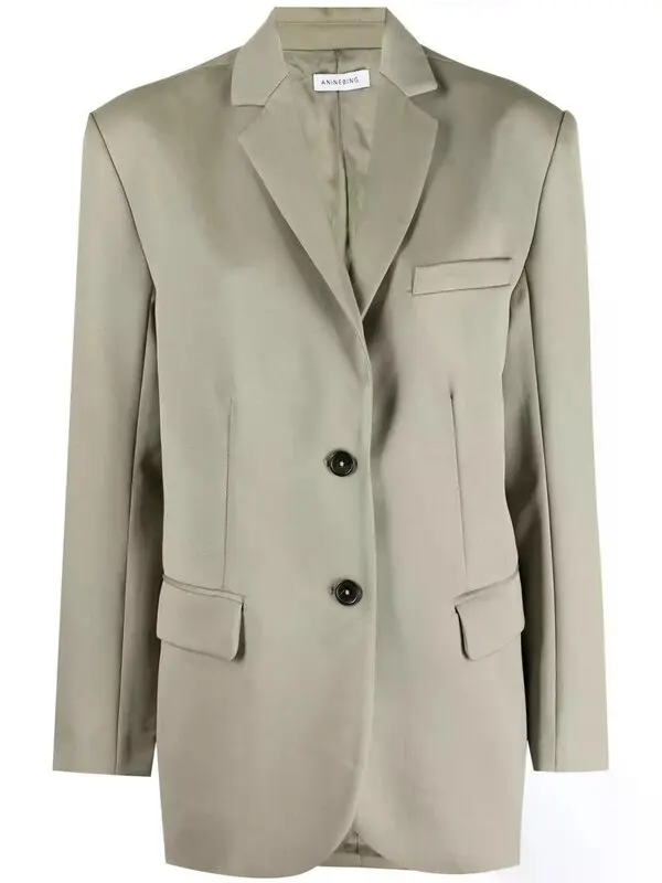 ANINE BING Quinn Wool Oversized Blazer