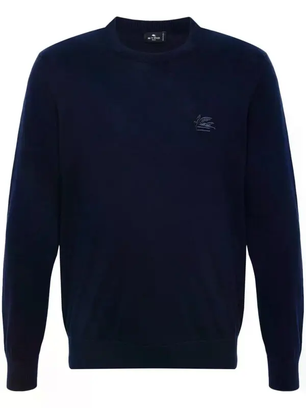Etro Pegaso-motif Sweater - Blue