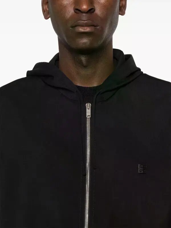 Givenchy 4g Wool Zipped Hoodie - Black