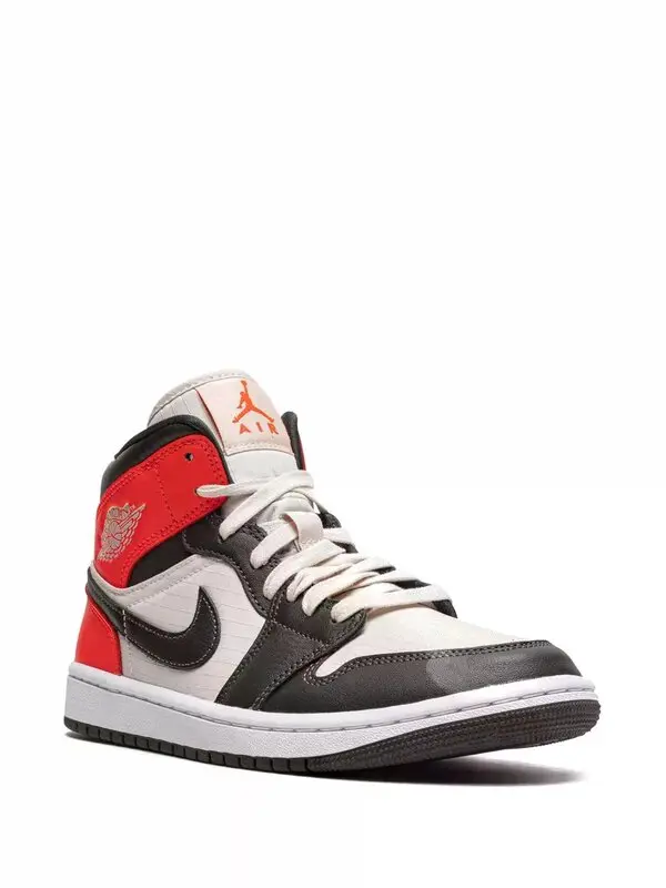 JORDAN Air 1 Mid Se Newsprint Sneakers - Black