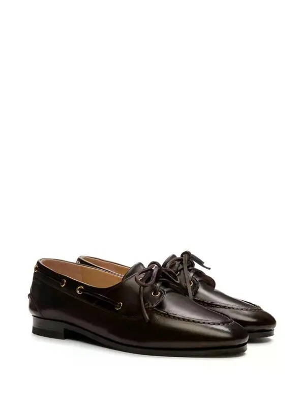 Bally Plume Leather Loafers - Brown