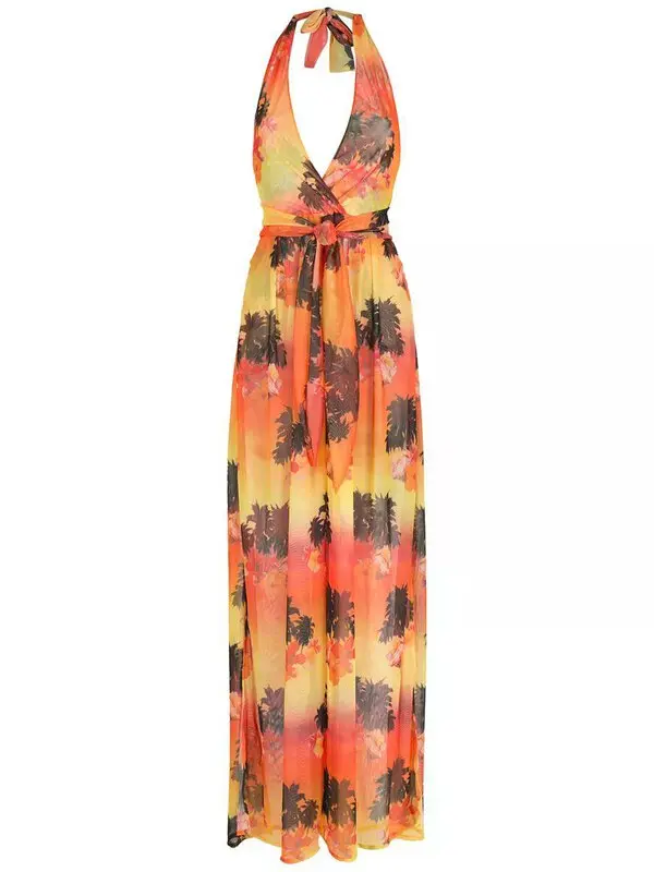 AMIR SLAMA Halter Neck Jumpsuit - Orange