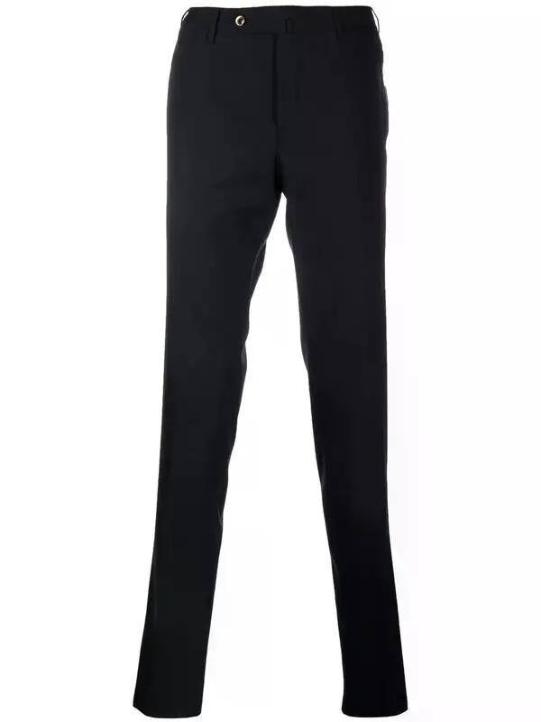 PT TORINO Tailored-cut Tapered Trousers - Blue