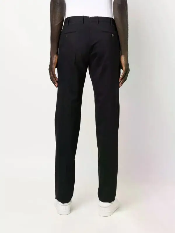 PT TORINO Tailored-cut Tapered Trousers - Blue