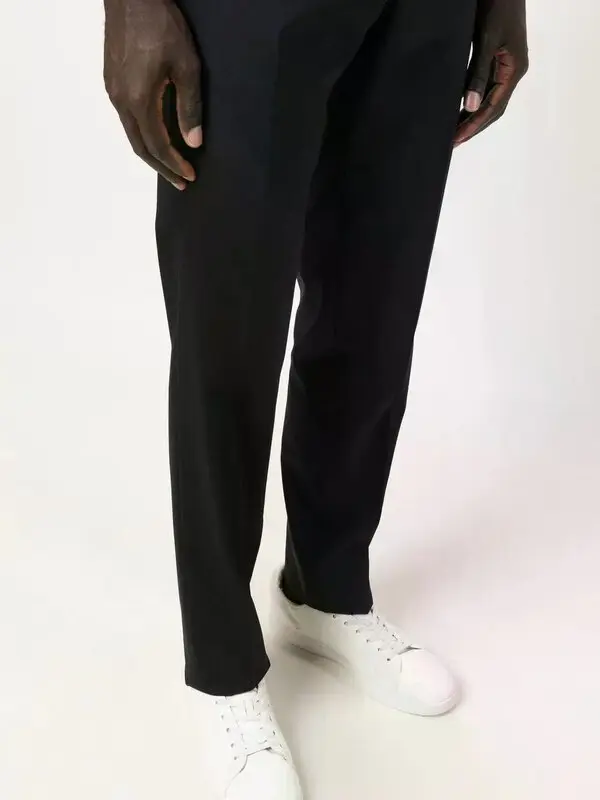 PT TORINO Tailored-cut Tapered Trousers - Blue