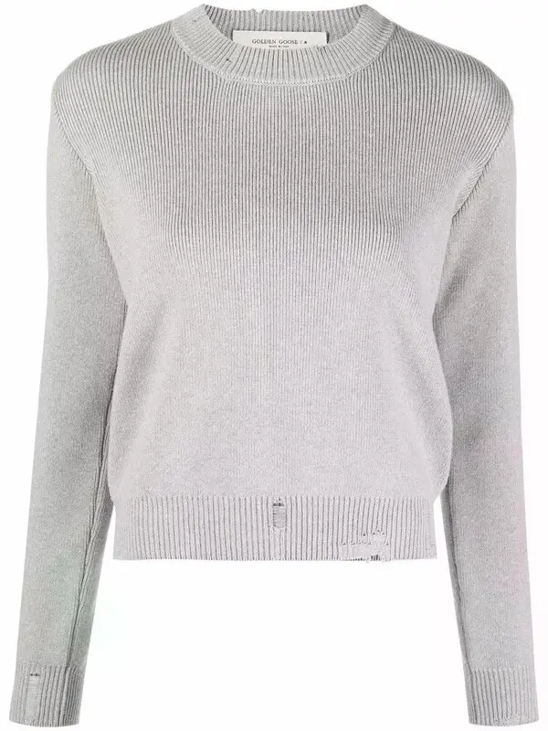 GOLDEN GOOSE Distressed Cotton-blend Jumper