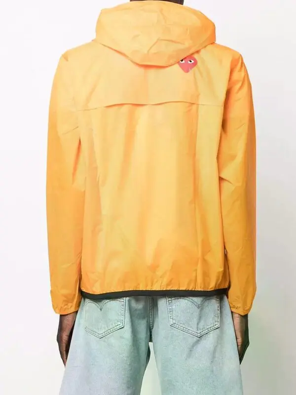 Play Comme Des Garcon X K-way Pullover Hooded Jacket - Orange