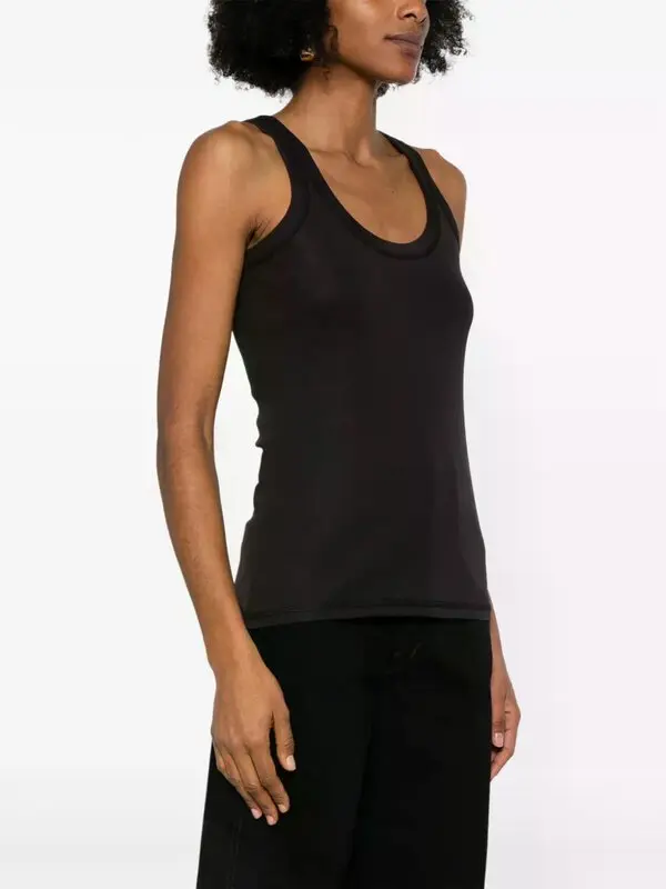 LEMAIRE Cotton Tank Top - Black