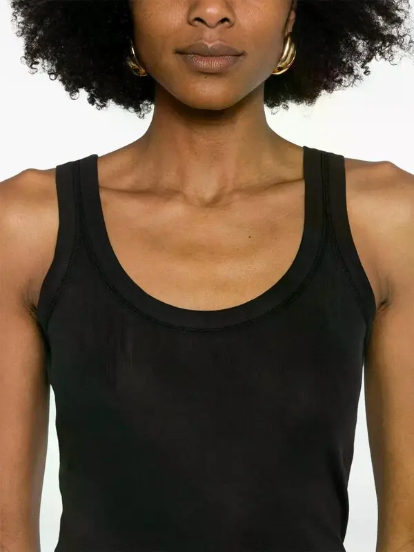 LEMAIRE Cotton Tank Top - Black