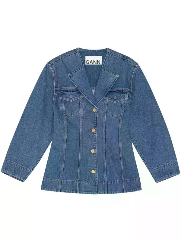 GANNI Buttoned Denim Shirt