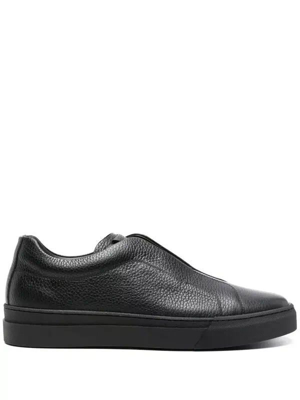 SCAROSSO Luca Leather Sneakers - Black