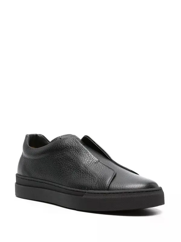 SCAROSSO Luca Leather Sneakers - Black