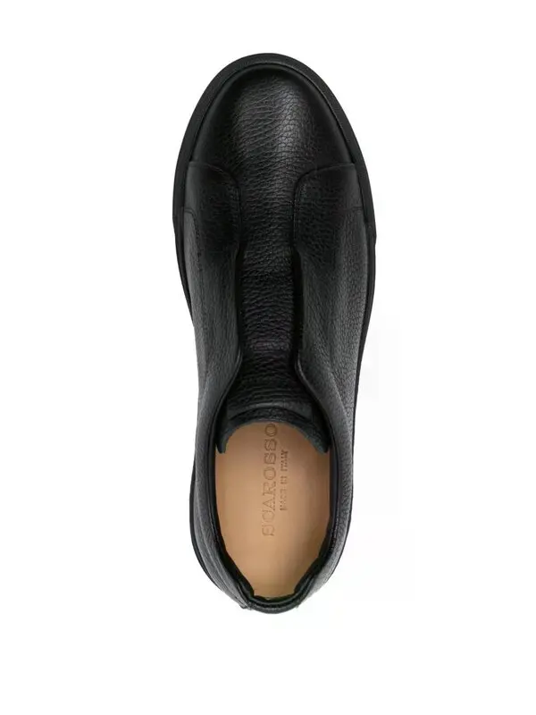 SCAROSSO Luca Leather Sneakers - Black