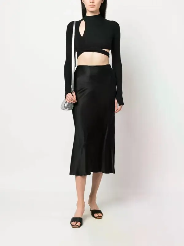 MANURI Patricia Silk Flared Skirt