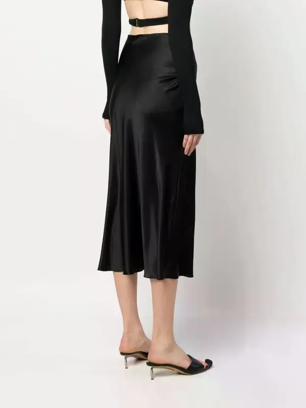 MANURI Patricia Silk Flared Skirt