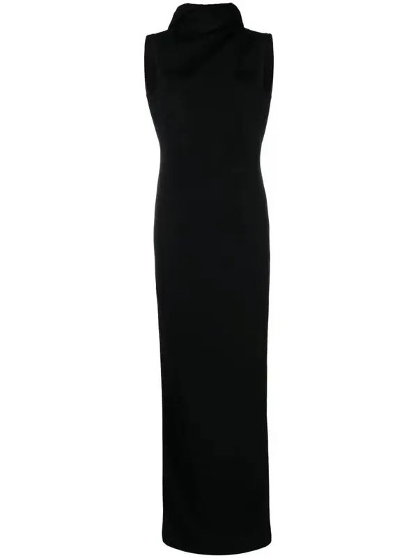 MONOT Hooded Open-back Maxi Dress