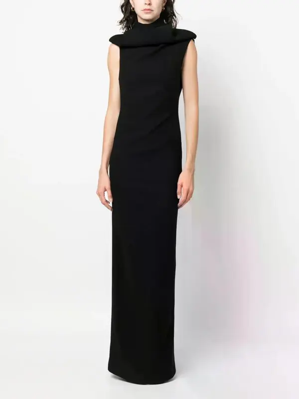 MONOT Hooded Open-back Maxi Dress