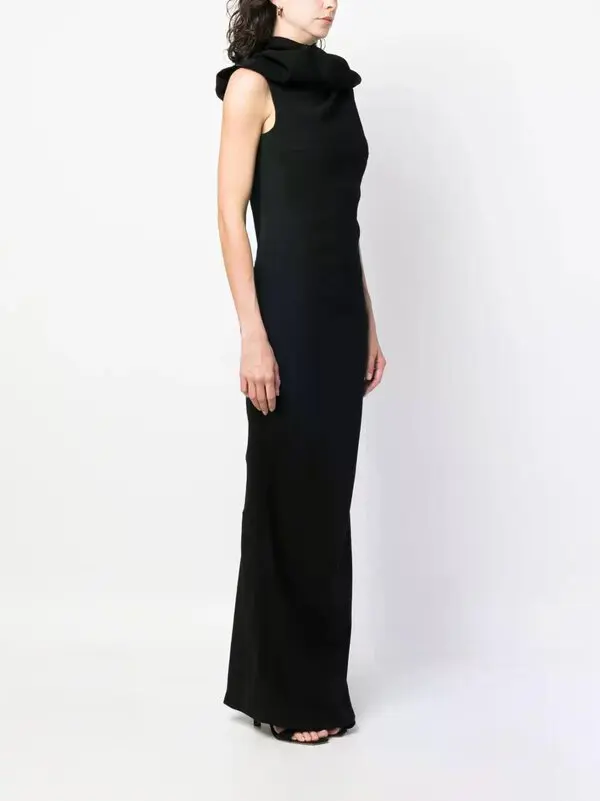 MONOT Hooded Open-back Maxi Dress