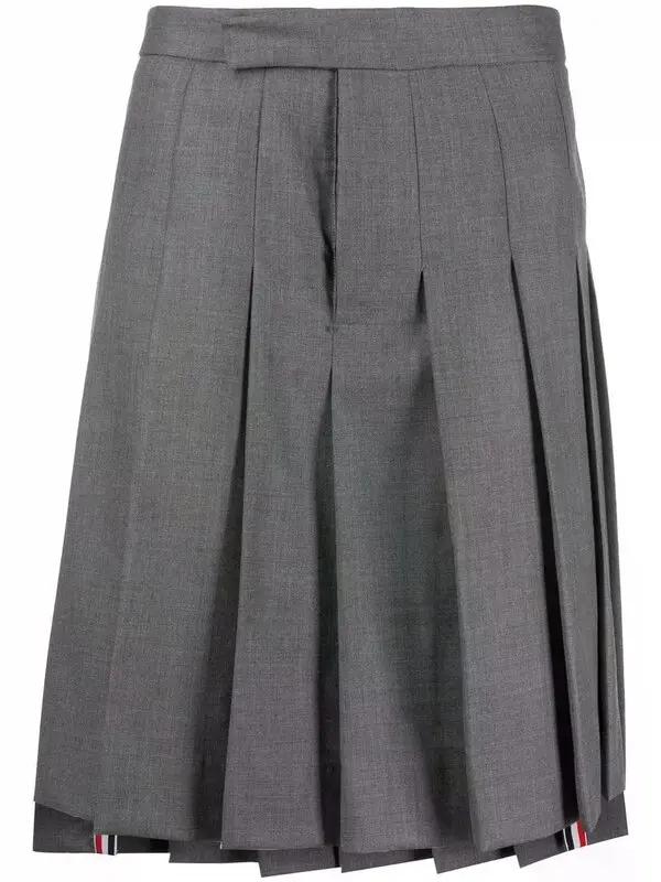 Thom Browne High-low Hem Pleated Skirt