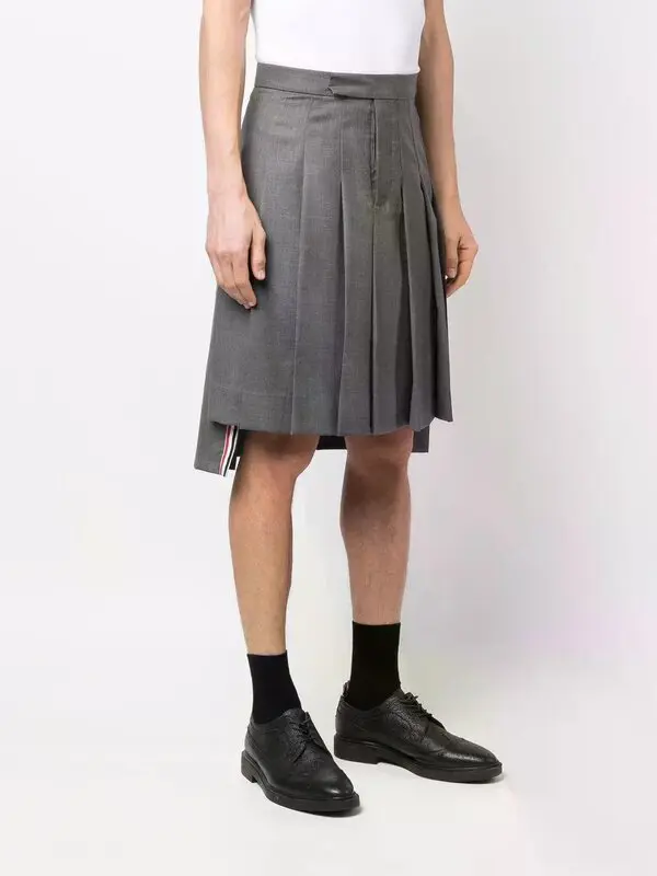 Thom Browne High-low Hem Pleated Skirt