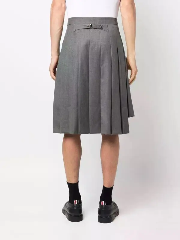 Thom Browne High-low Hem Pleated Skirt