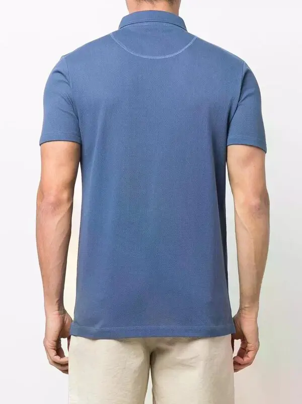 Sunspel Pocket Cotton Polo Shirt - Blue