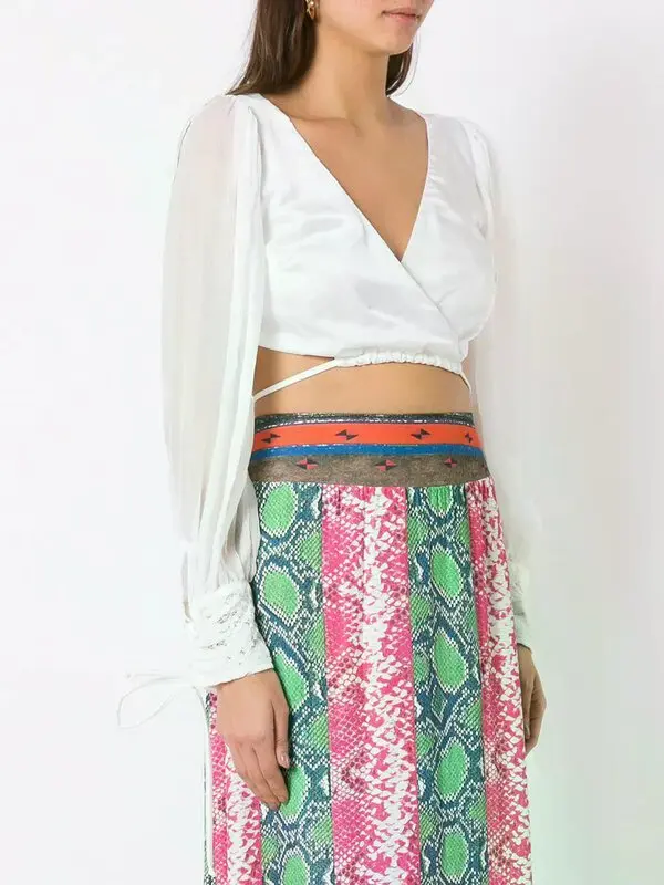 AMIR SLAMA Cropped Silk Blouse