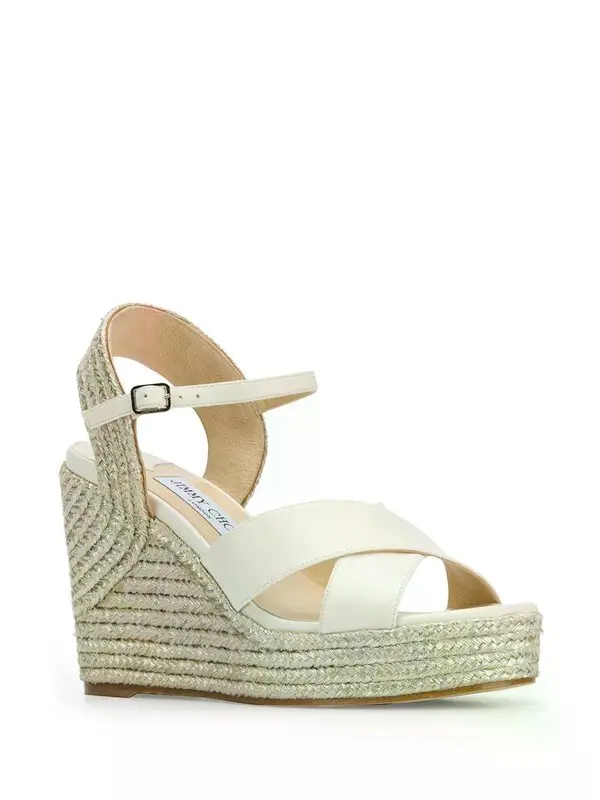 JIMMY CHOO Dellena 100 Platform Espadrilles - Neutrals