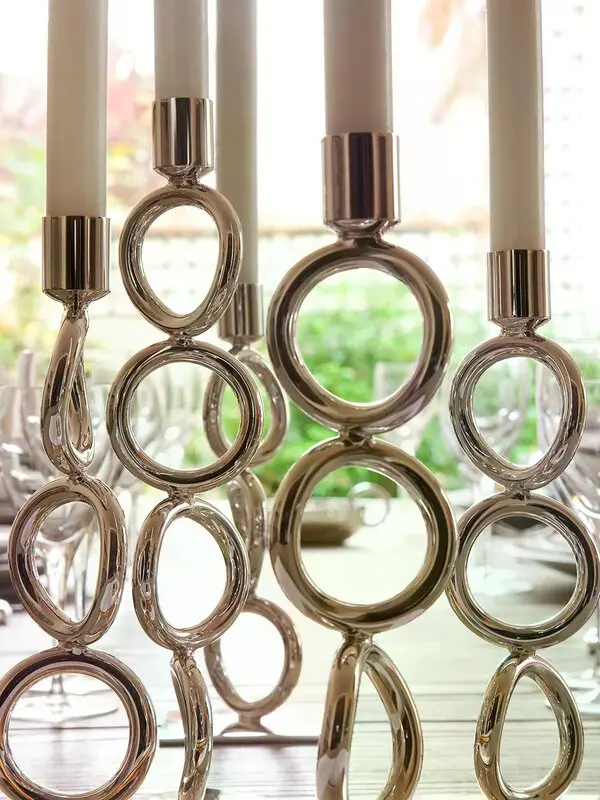Christofle Vertigo Three-ring Candlestick