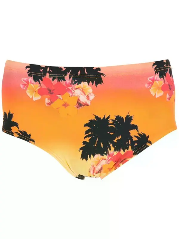 AMIR SLAMA Ilha De Hibiscus Print Swimming Trunks - Multicolour