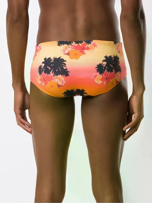 AMIR SLAMA Ilha De Hibiscus Print Swimming Trunks