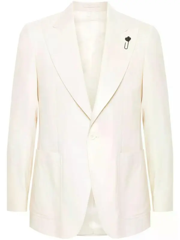 LARDINI Single-breasted Blazer - Neutrals
