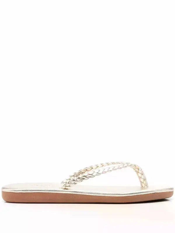 ANCIENT GREEK SANDALS Plage Braided-strap Flip-flops - Yellow