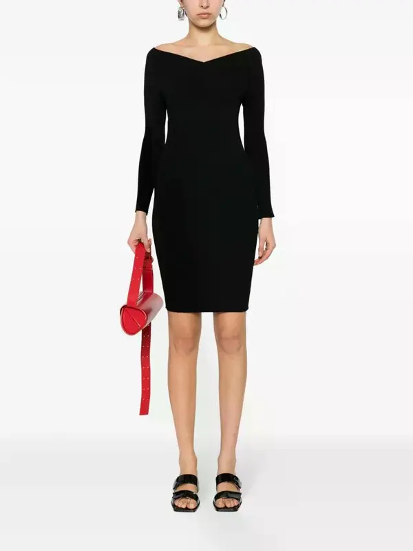 Alberta Ferretti Knitted V-neck Dress