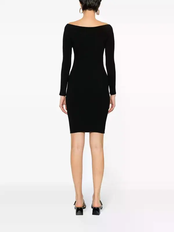 Alberta Ferretti Knitted V-neck Dress