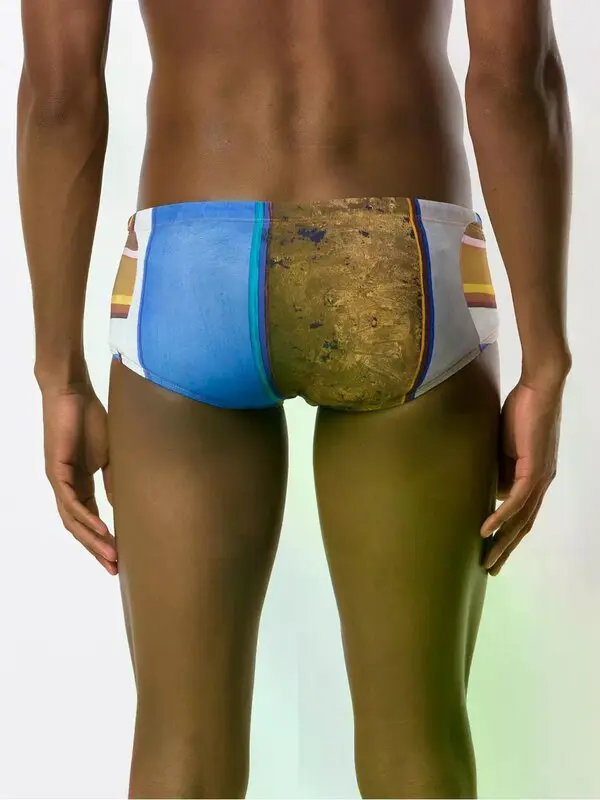 AMIR SLAMA Eco Striped Swimming Trunks