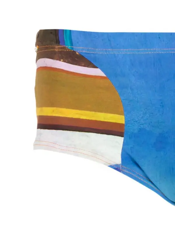 AMIR SLAMA Eco Striped Swimming Trunks