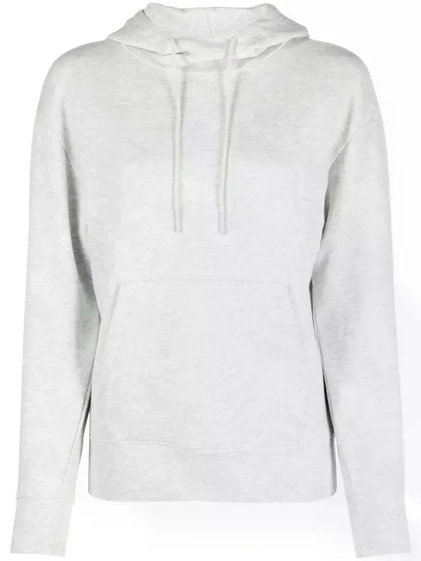 Vince Drawstring Cotton Hoodie - Grey