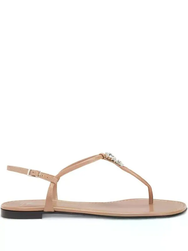 GIUSEPPE ZANOTTI Anyelle Leather Sandals - Neutrals