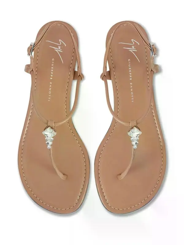 GIUSEPPE ZANOTTI Anyelle Leather Sandals - Neutrals
