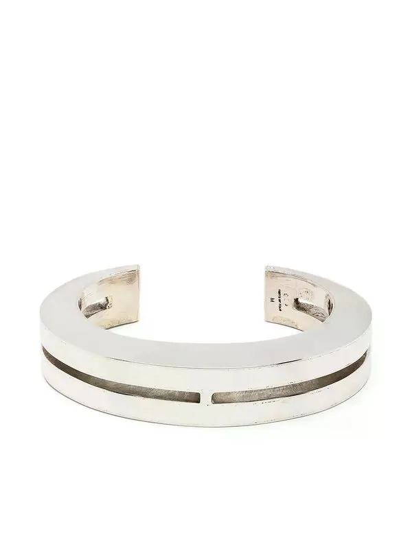 PARTS OF FOUR Crescent Crevice 15mm Bracelet - Silver