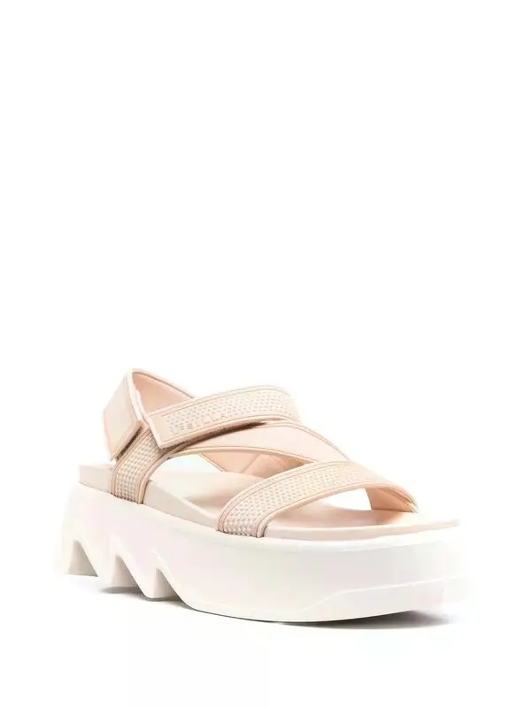 LE SILLA Platform Touch-strap Sandals - Neutrals